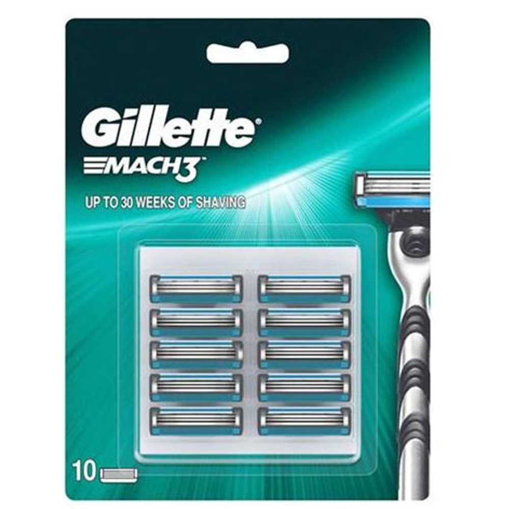 Gillette Mach3 10-pack - rakblad från Gillette - Parfym.se